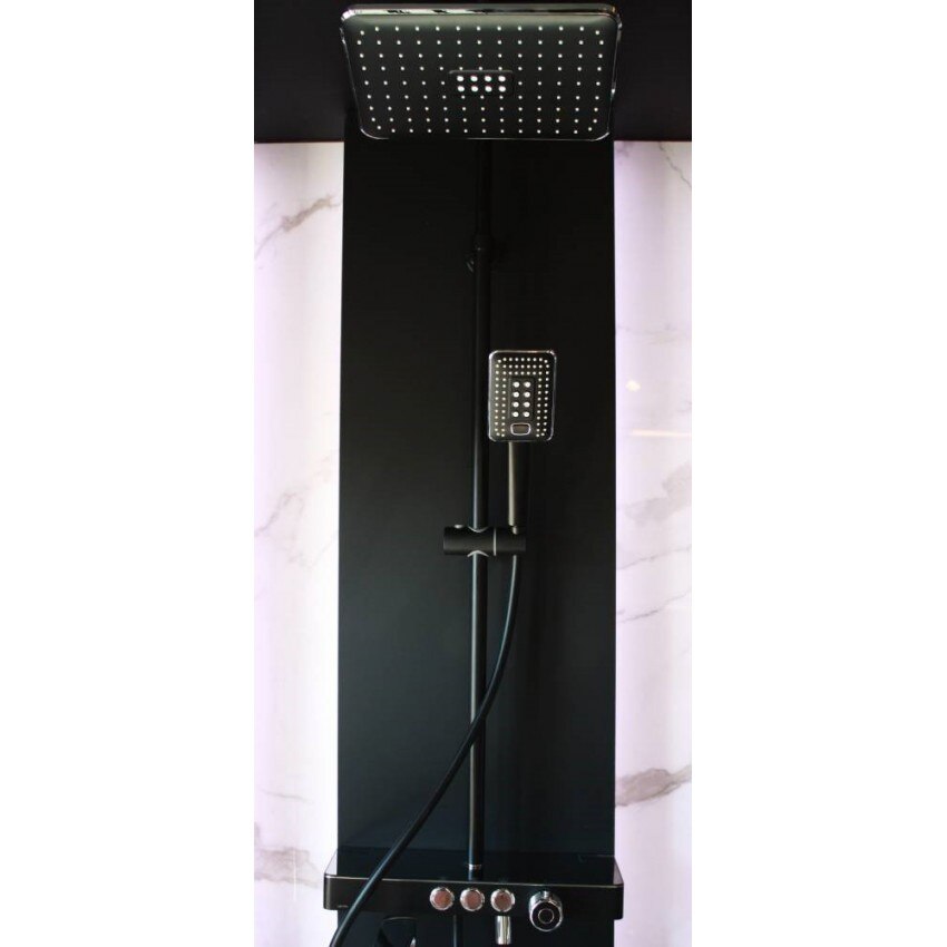 Coloana dus cu termostat, Vema, V08232-FO.202, negru - eMAG.ro