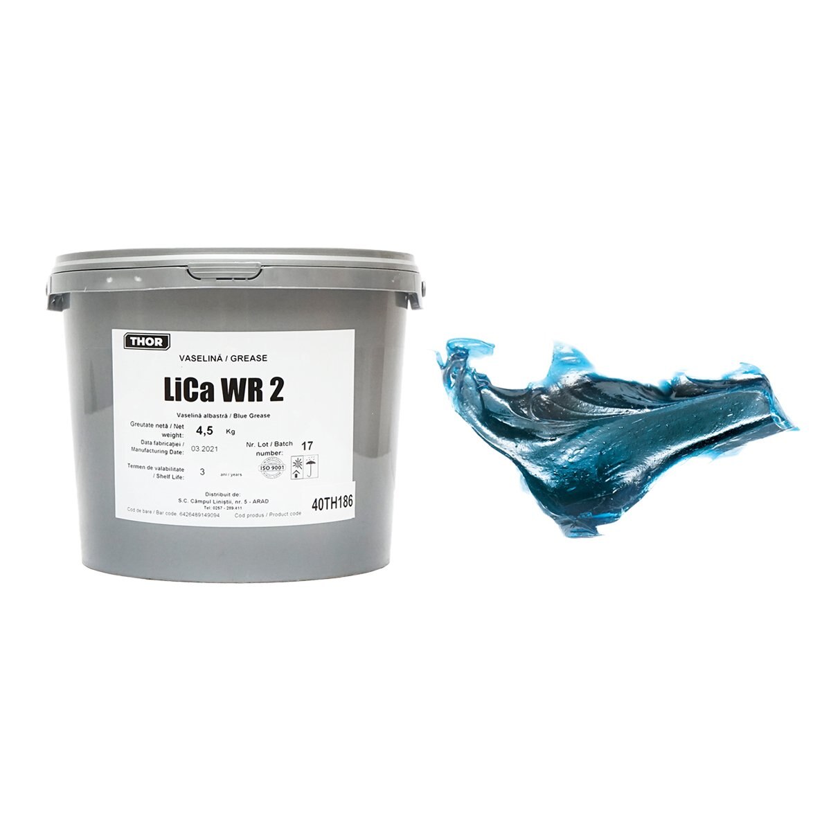 Vaselina LiCa WR2 albastra 4.5Kg Thor - eMAG.ro