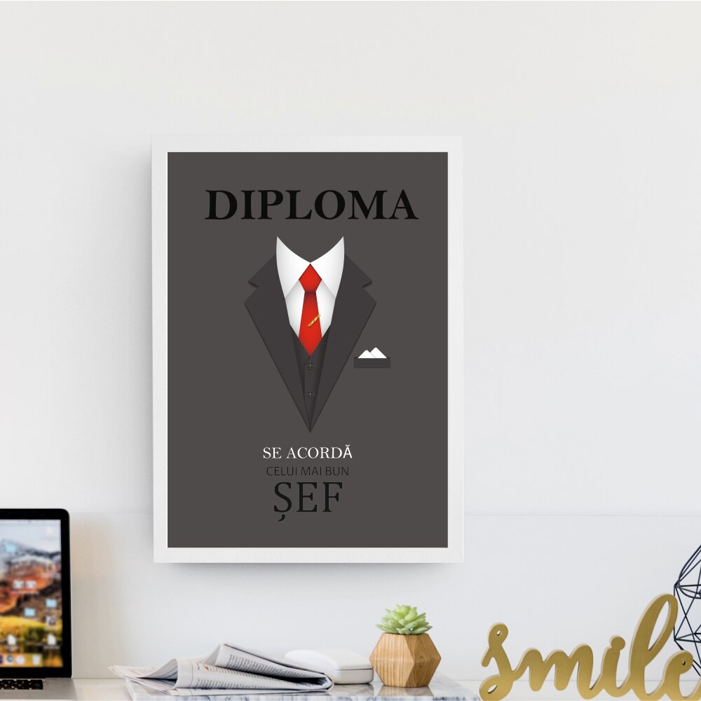 Tablou personalizat pentru cel mai bun sef, diploma, Priti Global, din ...