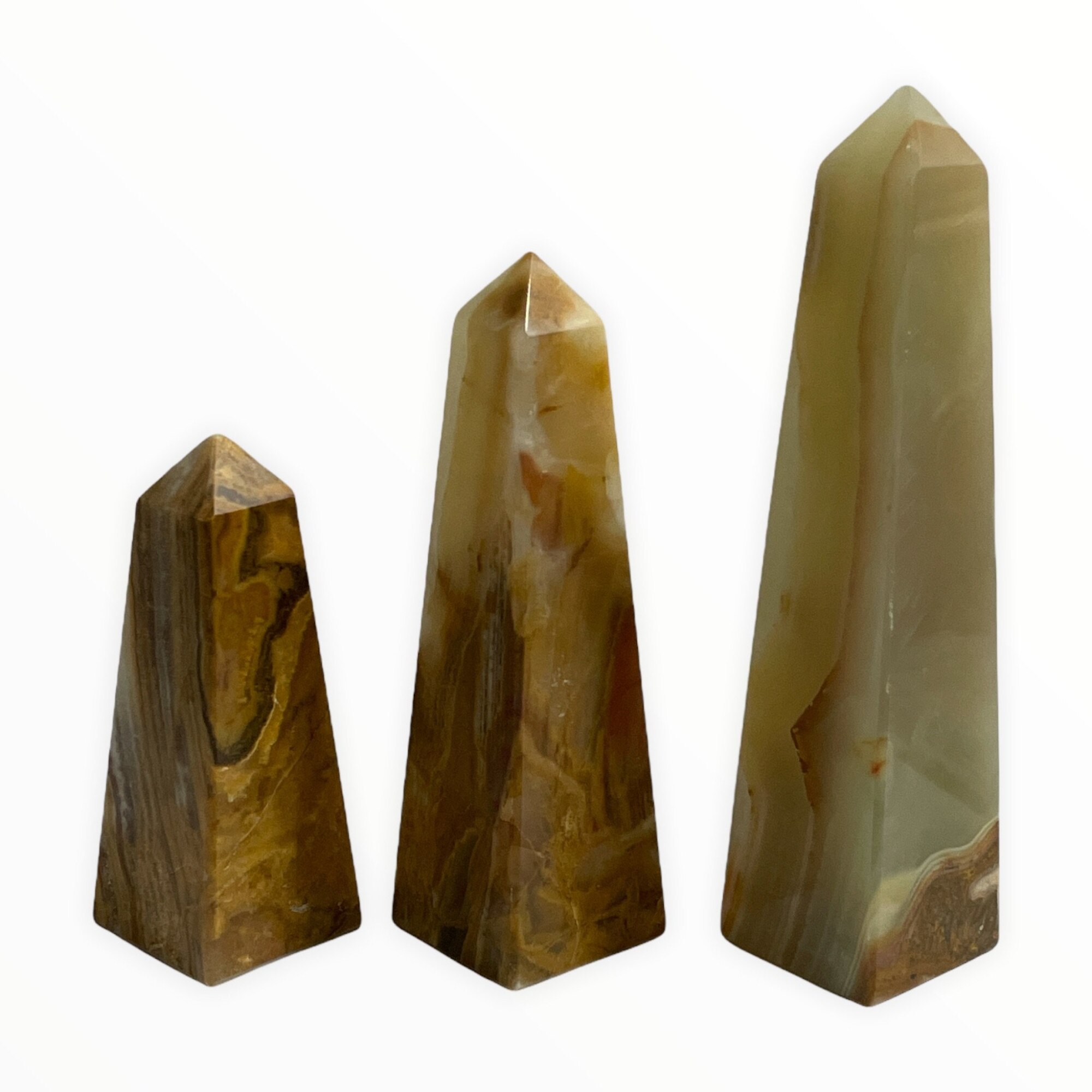 Set 3 Bibelouri, Obelisc din Onix, 13 cm - eMAG.ro