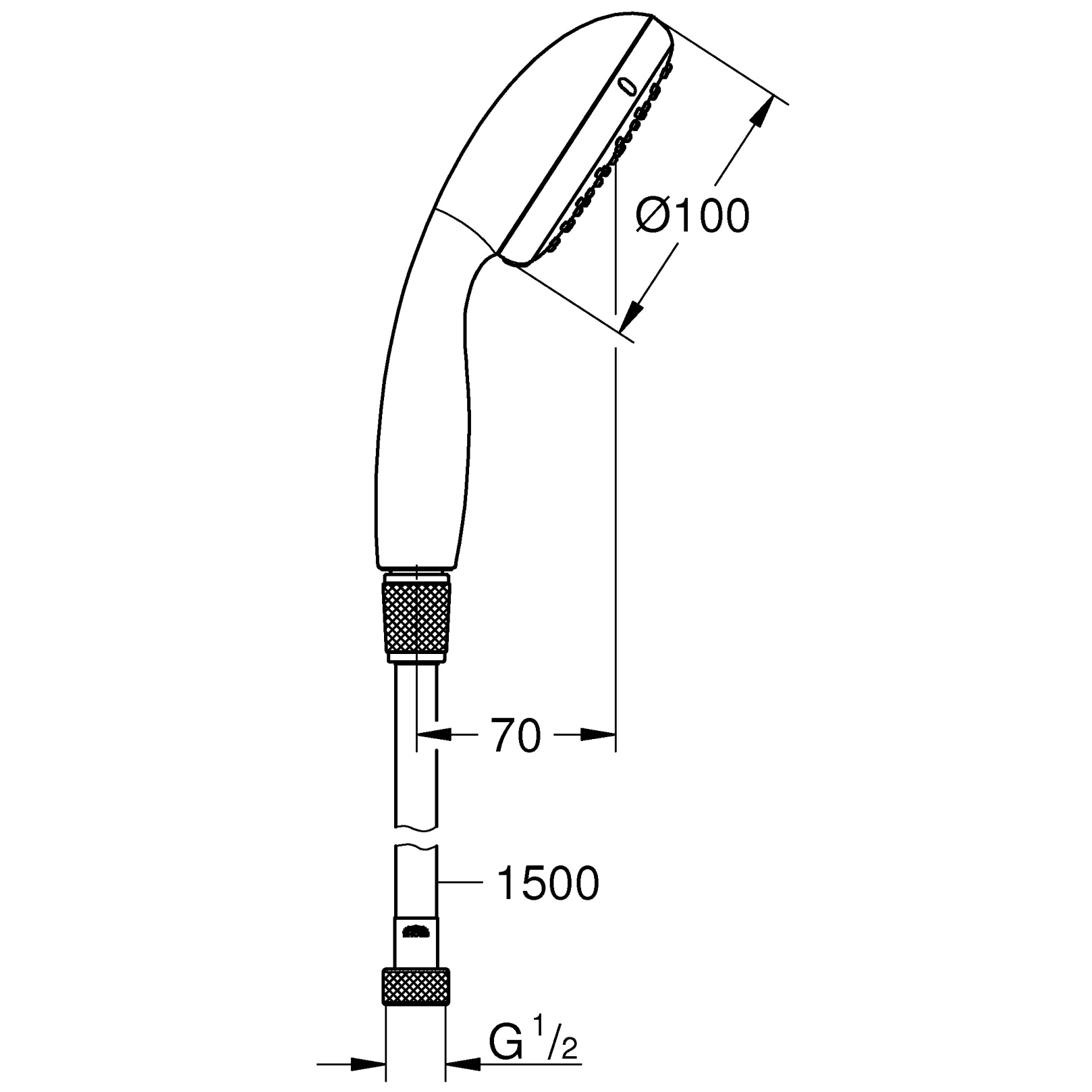 Set para de dus Grohe Vitalio Start 100 26720000, 1/2'', universal, 1 ...