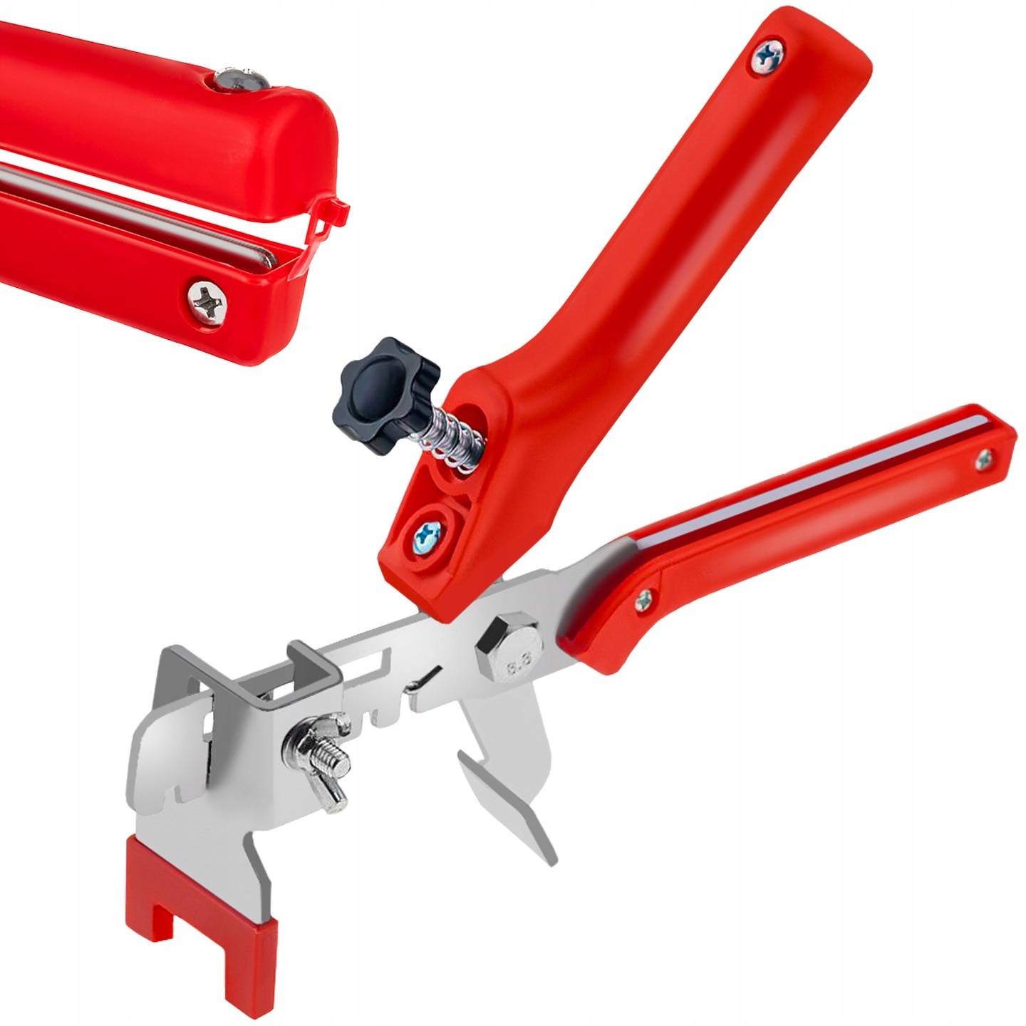 Cleste metal pentru sisteme nivelare,23.5x 16.5x 4 cm, rosu - eMAG.ro