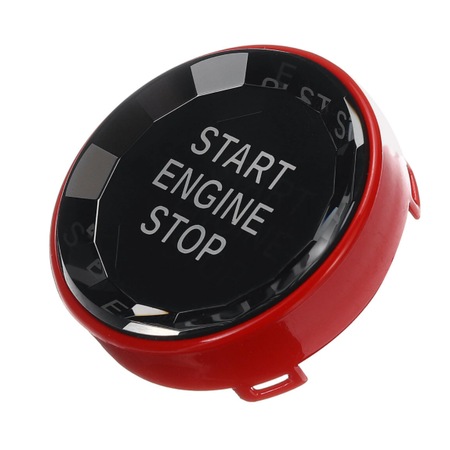 Бутон капак старт стоп кристал BMW E60 E63 E70 E71 E82 E84 E90 E91 E92 E93, червен - eMAG.bg