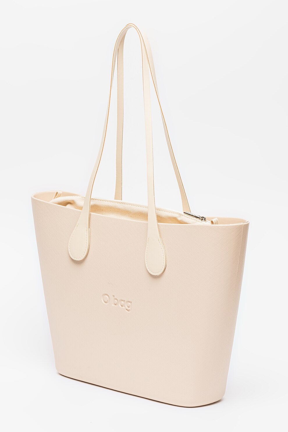 O bag, Geanta shopper mica cu logo Urban, Maro nisip - eMAG.ro