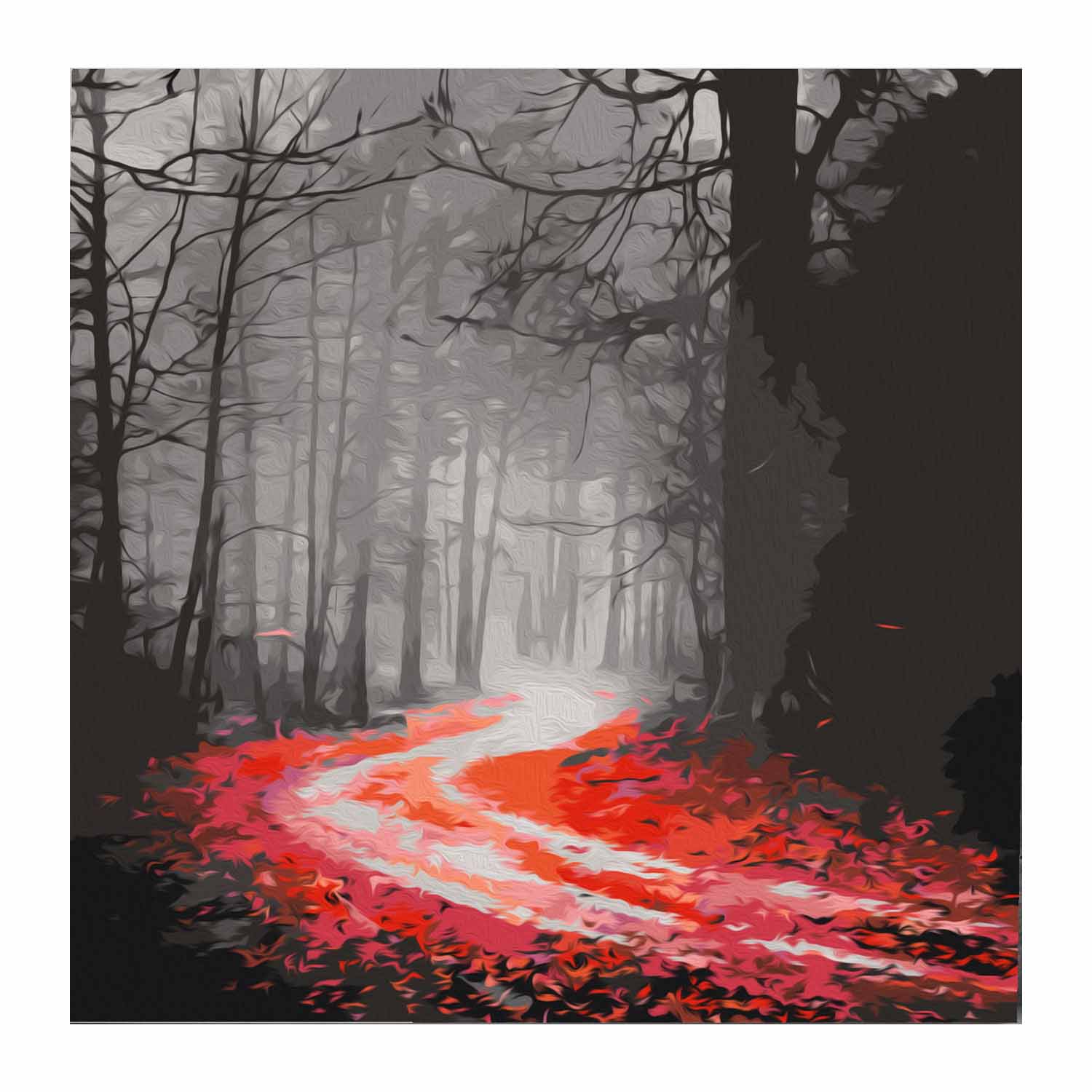 Оцветяване според номерата Artgeist, Grim Autumn, 40 x 40 см - eMAG.bg