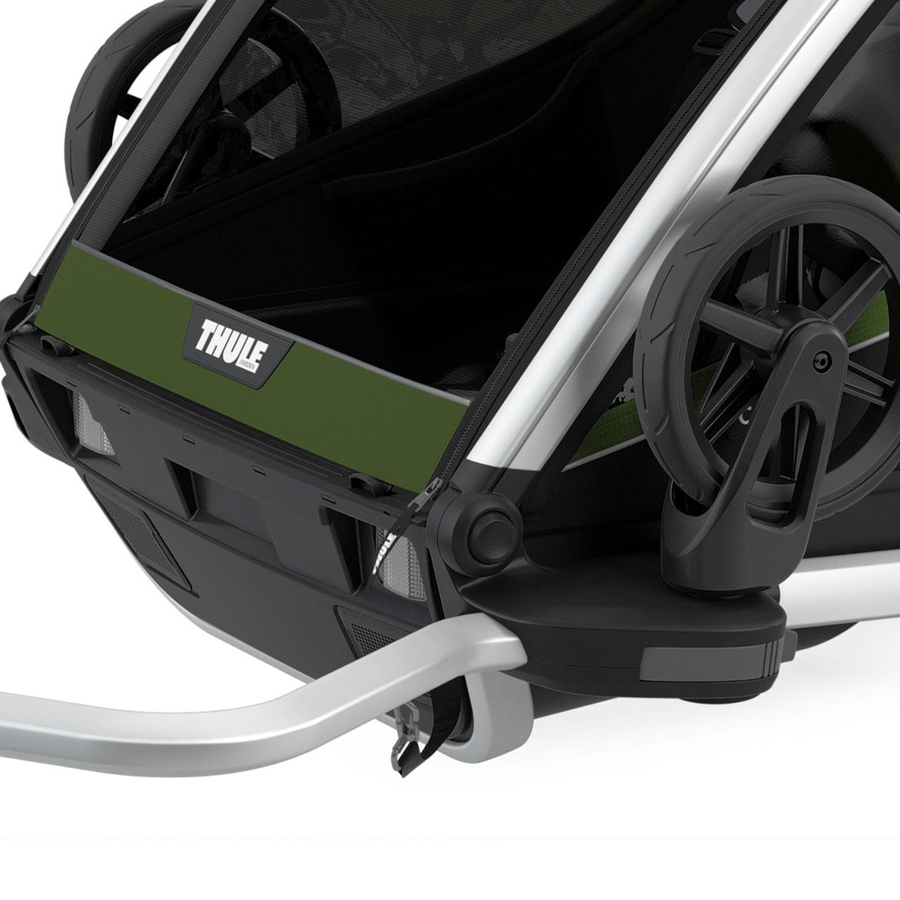 Carucior multisport, Thule Chariot Cab 2, Verde, pentru 2 copii - eMAG.ro