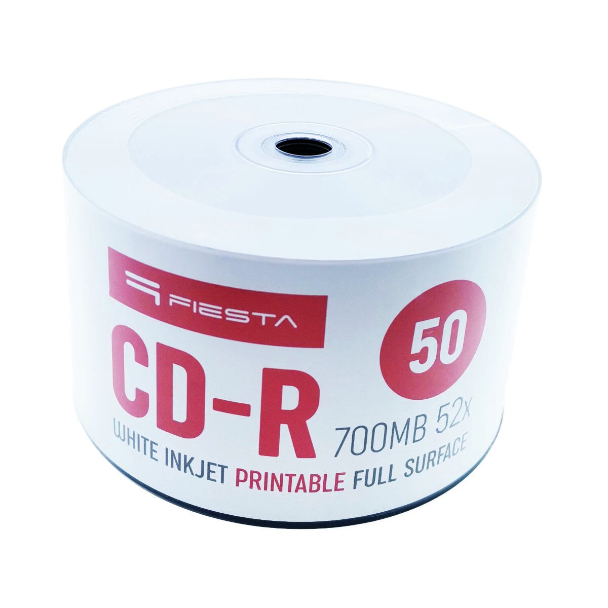 Комплект от 50 CD-R White Printable Full, 52X, Fiesta, 700 MB ...