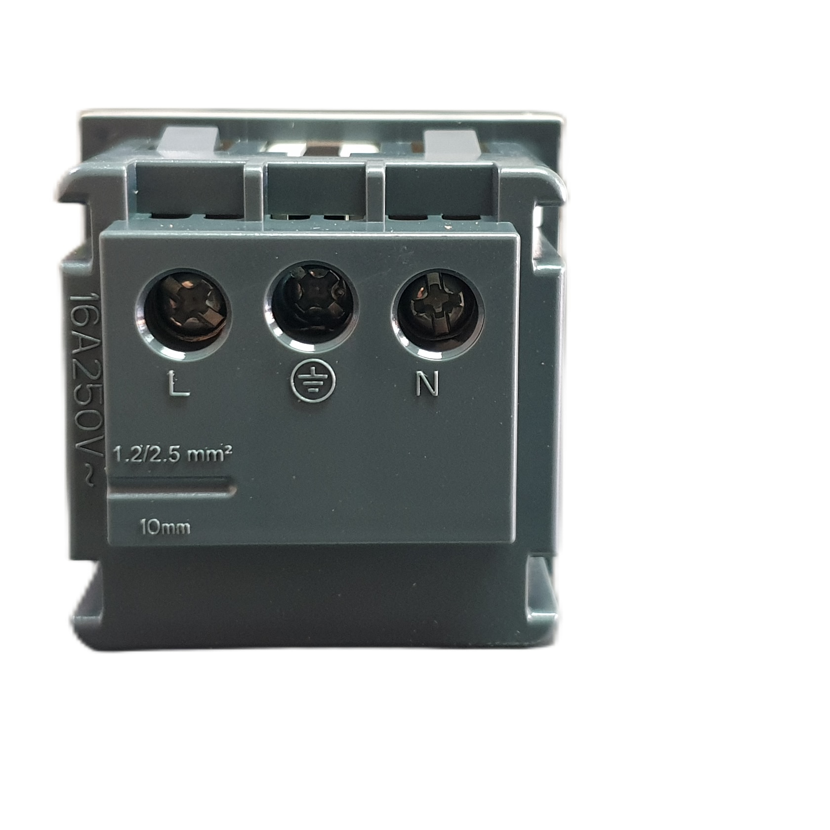 Priza modulara schuko LanKATT, simpla, ocupa 2 module, 45x45, 16A ...