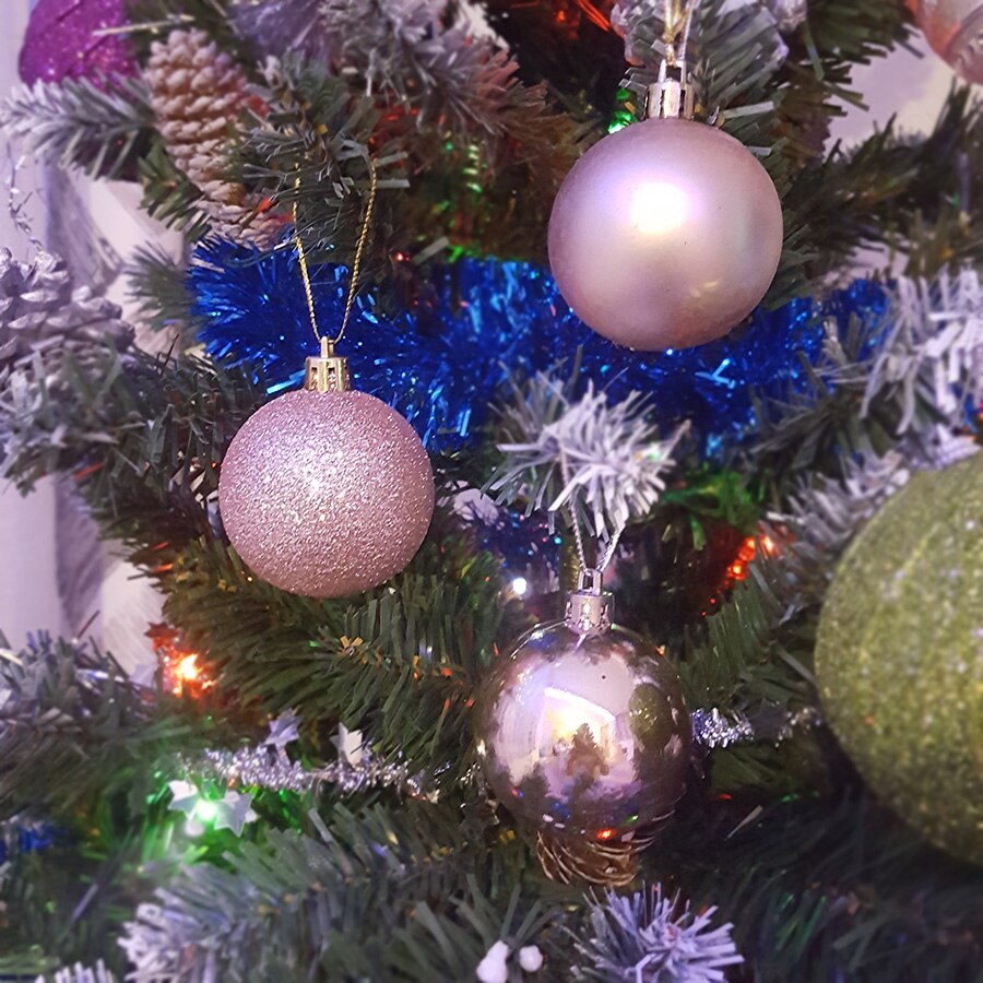 Комплект коледни топки за елха, Розово злато, 6 броя - eMAG.bg