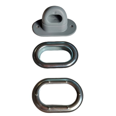 Set 10 Bride Rotative GRI nylon Anti UV+ Capse Metalice ovale 42mmx22mm ...