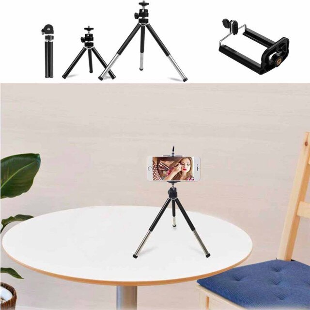 Mini trepied telescopic Pufo cu suport pentru telefon mobil sau aparat ...