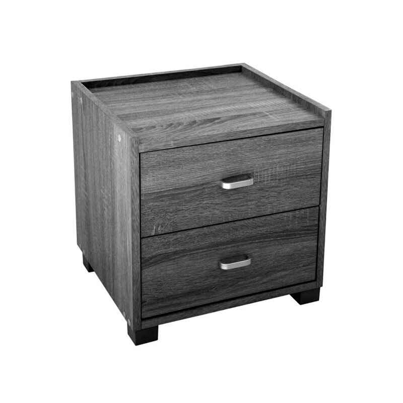 Noptiera dormitor, 43x40x44 cm, Lemn, Gri - eMAG.ro