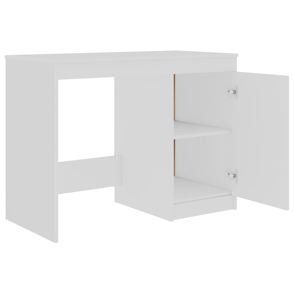 Birou elegant, alb, 100 x 50 x 76 cm, PAL, desgin modern - eMAG.ro