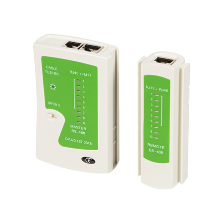 Tester cablu de retea, Blow, Pentru RJ45 / RJ11, Alb/Verde - eMAG.ro