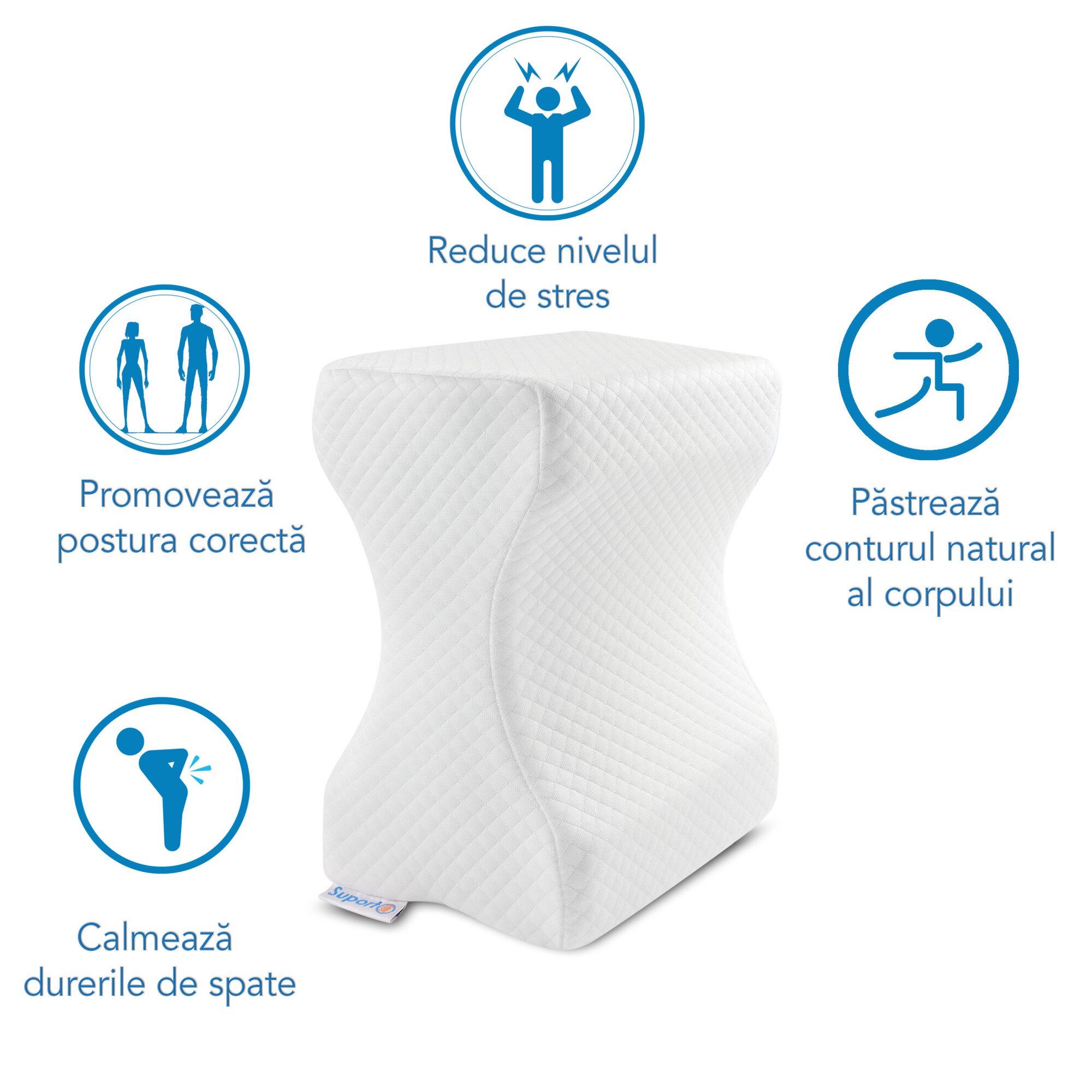 Set perna cu suport cervical din spuma cu memorie pentru copii 12 -16 ...