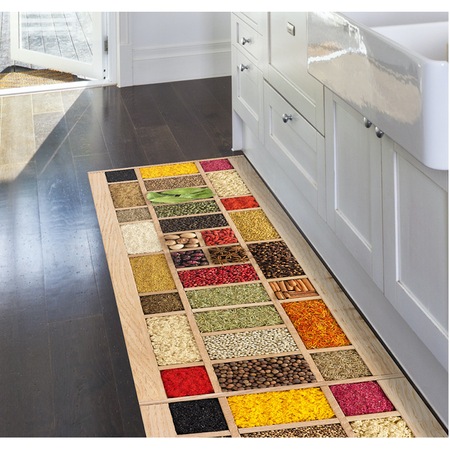 Traversa bucatarie, GoldenHome, PVC, Antiderapant, 52x120 cm ...