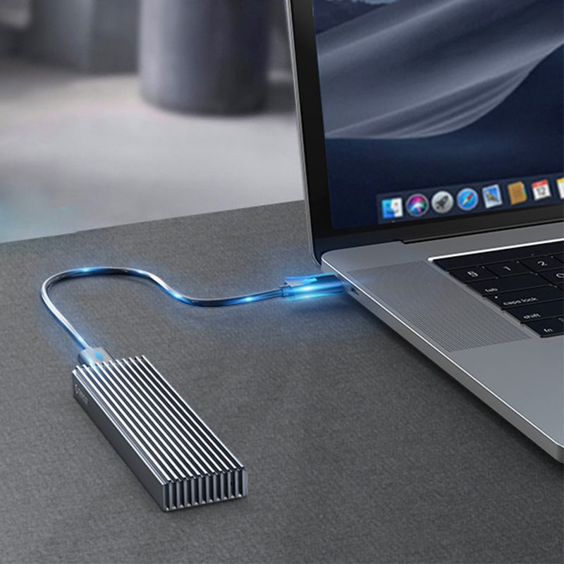 Carcasa Rack SSD M.2 NVMe Orico M2PJ-C3-GY-BP, USB Type-C 3.1 Gen2, 10 ...