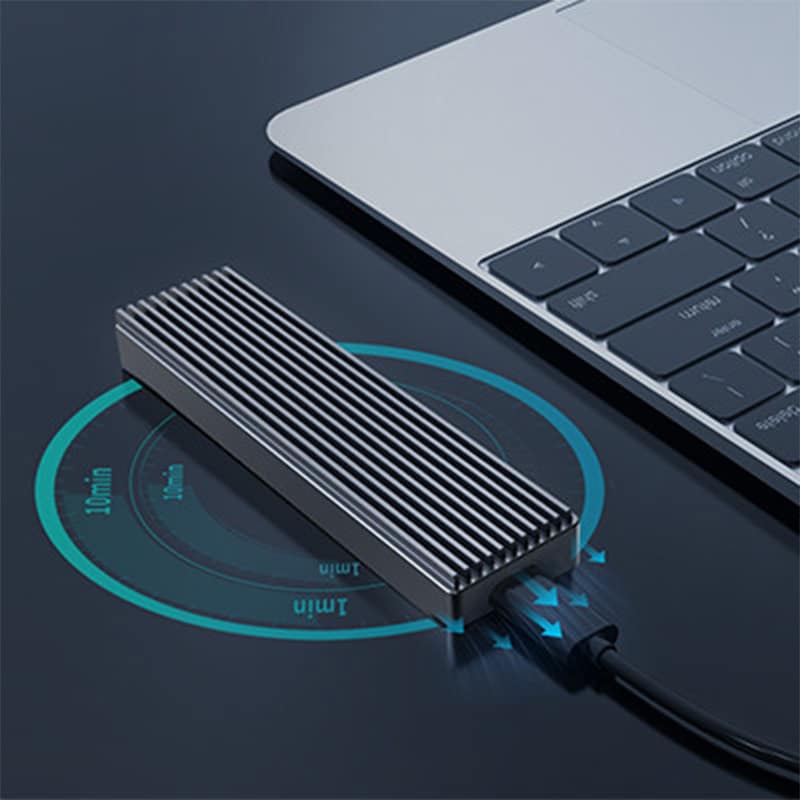 Carcasa Rack SSD M.2 NVMe Orico M2PJ-C3-GY-BP, USB Type-C 3.1 Gen2, 10 ...