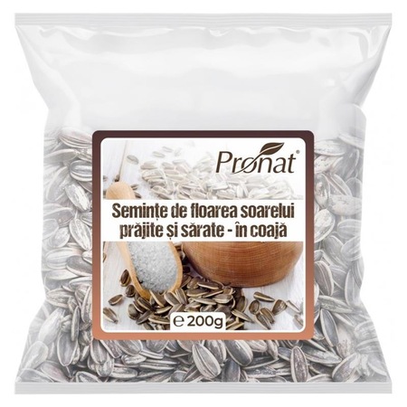 Seminte de Floarea Soarelui Prajite si Putin Sarate cu Coaja 200 grame ...