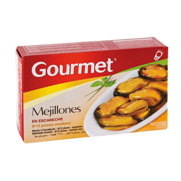 Conserva Midii in suc natural 13 18 bucati mici Gourmet - eMAG.ro