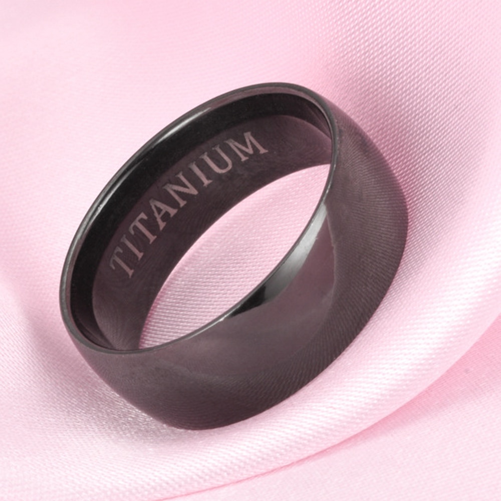 Inel titan 3729, Negru,7 US, Sic Moda - eMAG.ro