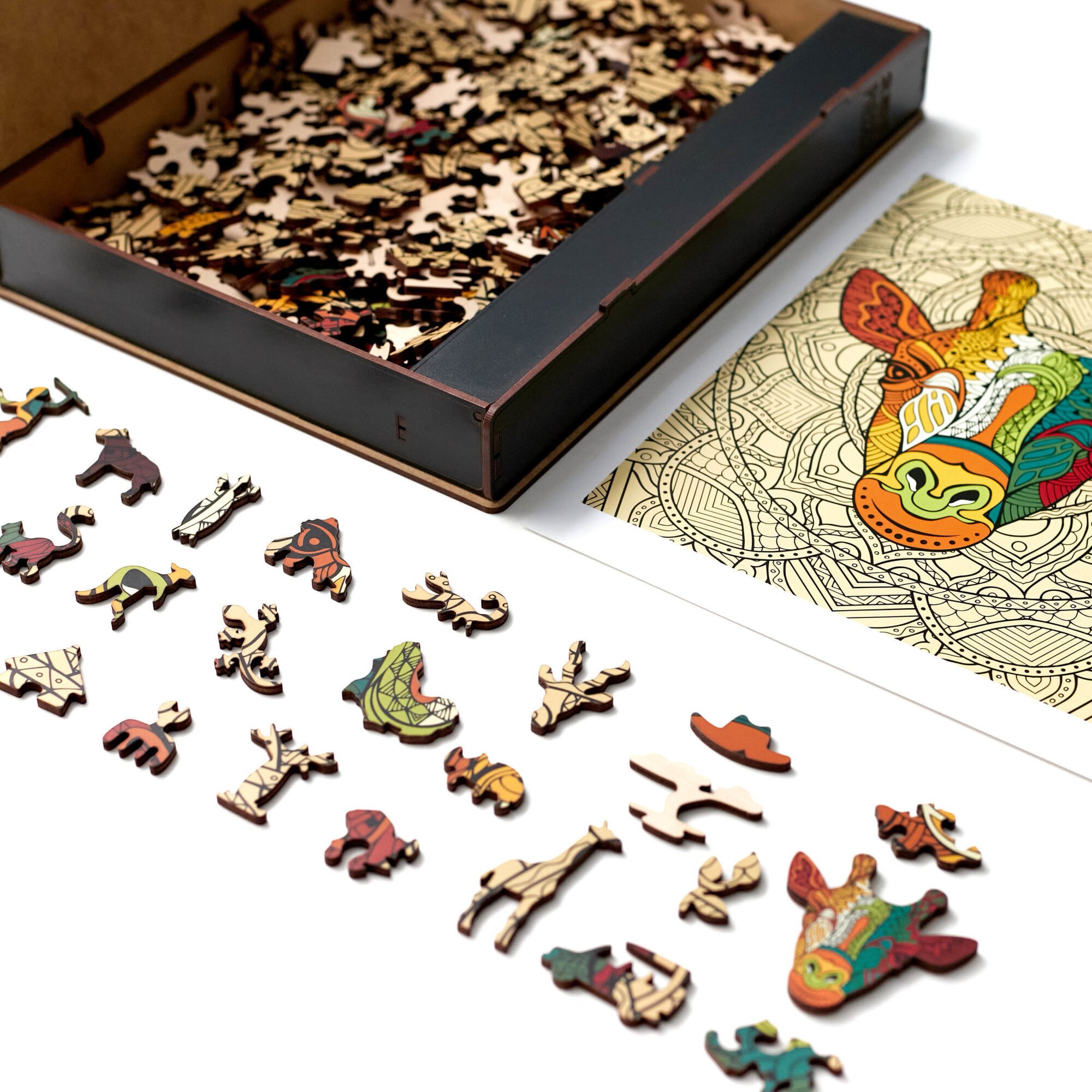 Puzzle din lemn eco Girafa 250 piese, pentru adulti si copii. Puzzle ...