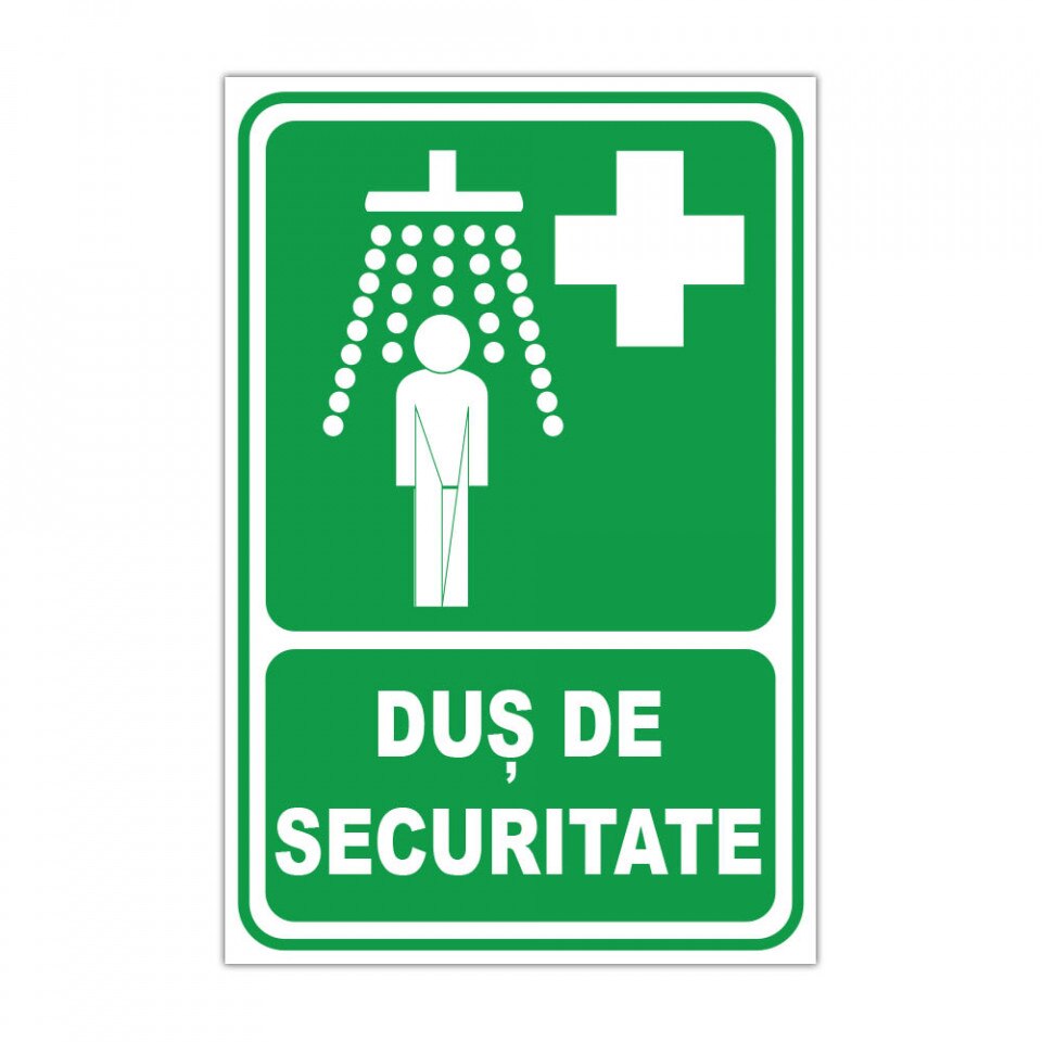 Indicator Salvare si Prim Ajutor, Stickermania, Dus de securitate ...