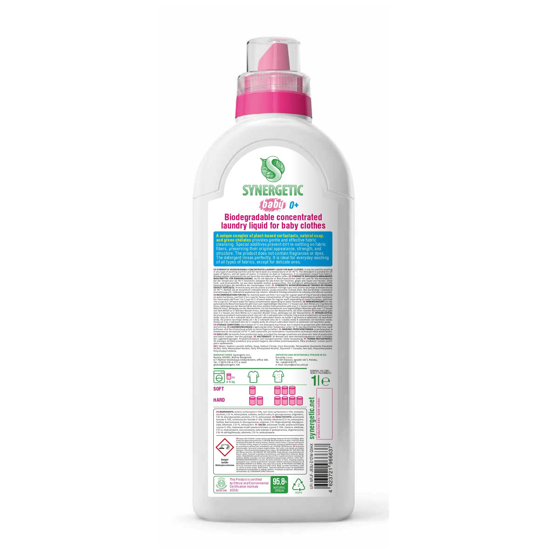 Set 3 Produse Synergetic, Balsam de rufe, Detergent lichid de rufe, de ...