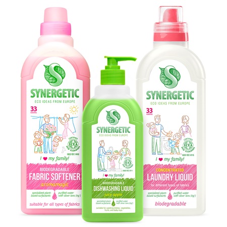 Set 3 Produse, Synergetic, Detergent lichid de rufe, Balsam de rufe ...