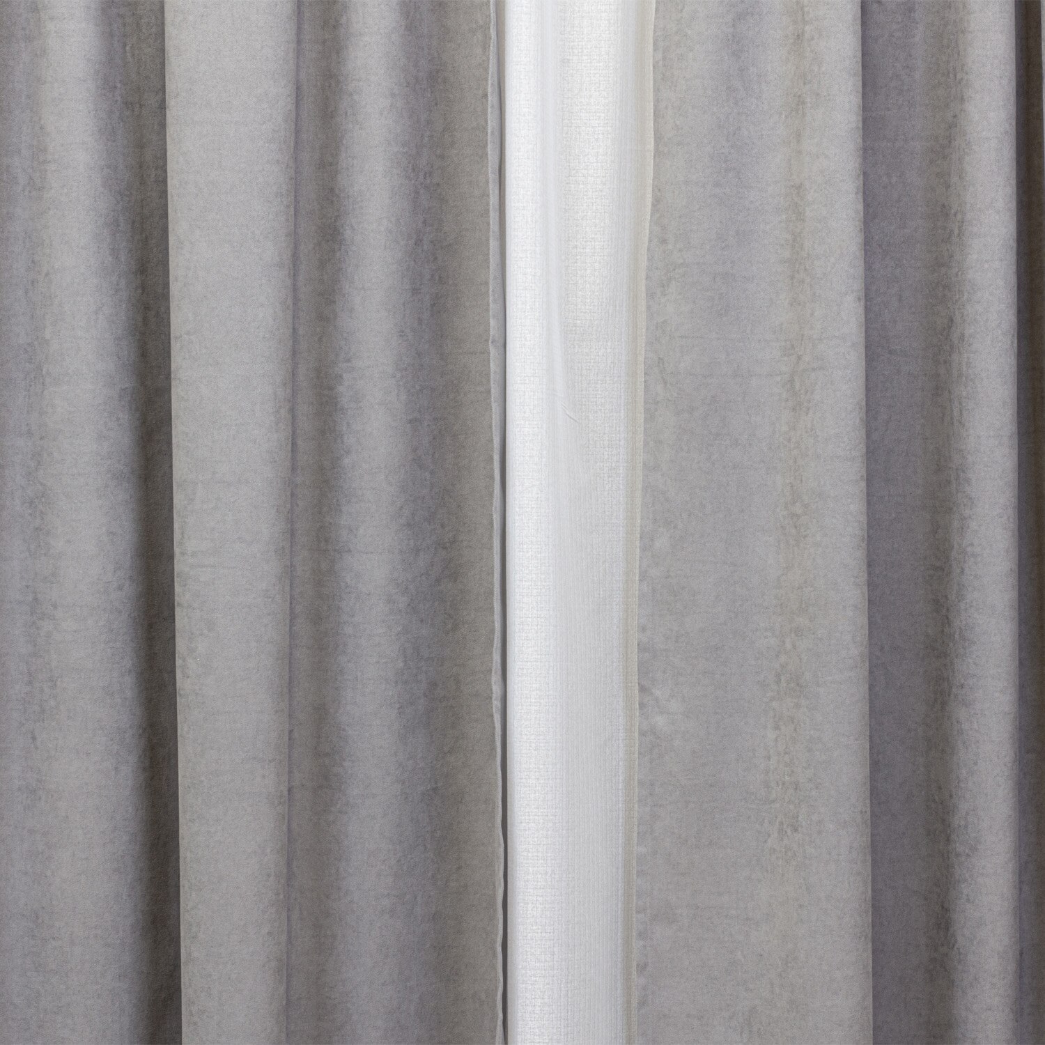 Set Hiko 3 piese, doua draperii Base gri deschis 2x300x245cm si o ...