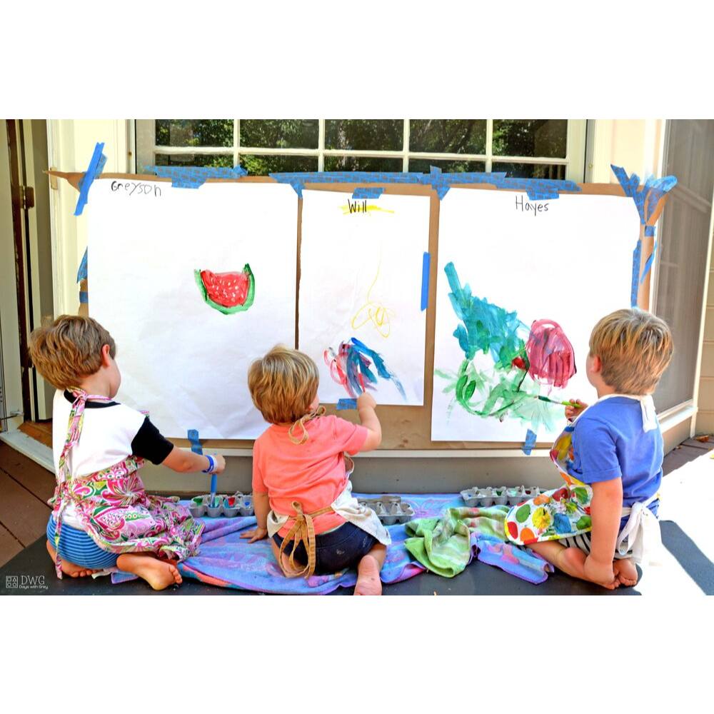 Set 3 Pahare de Pictura Milan, Plastic, Transparent, Pentru Spalat ...