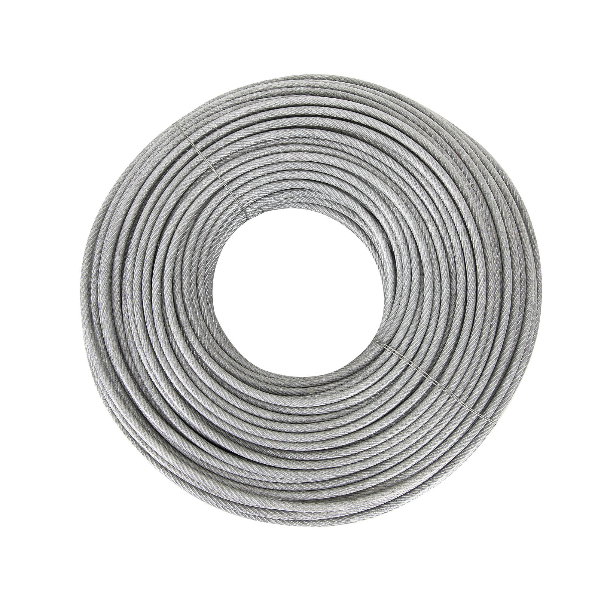 Cablu otel zincat plastifiat, grosime 5 MM, rola 100m, Liderman®, sufa ...