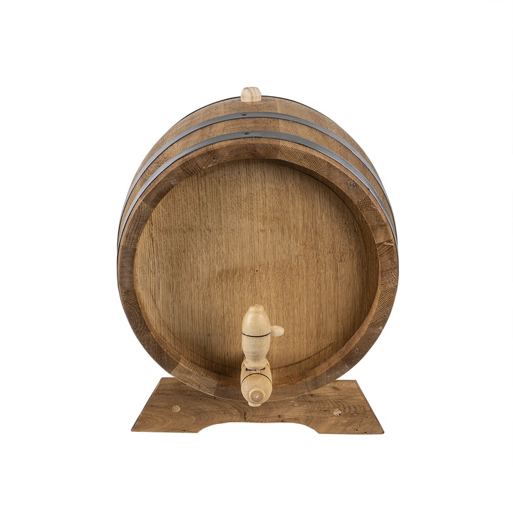 Butoi pentru decor, din lemn masiv de stejar, capacitate 10L / EXT 8061 ...