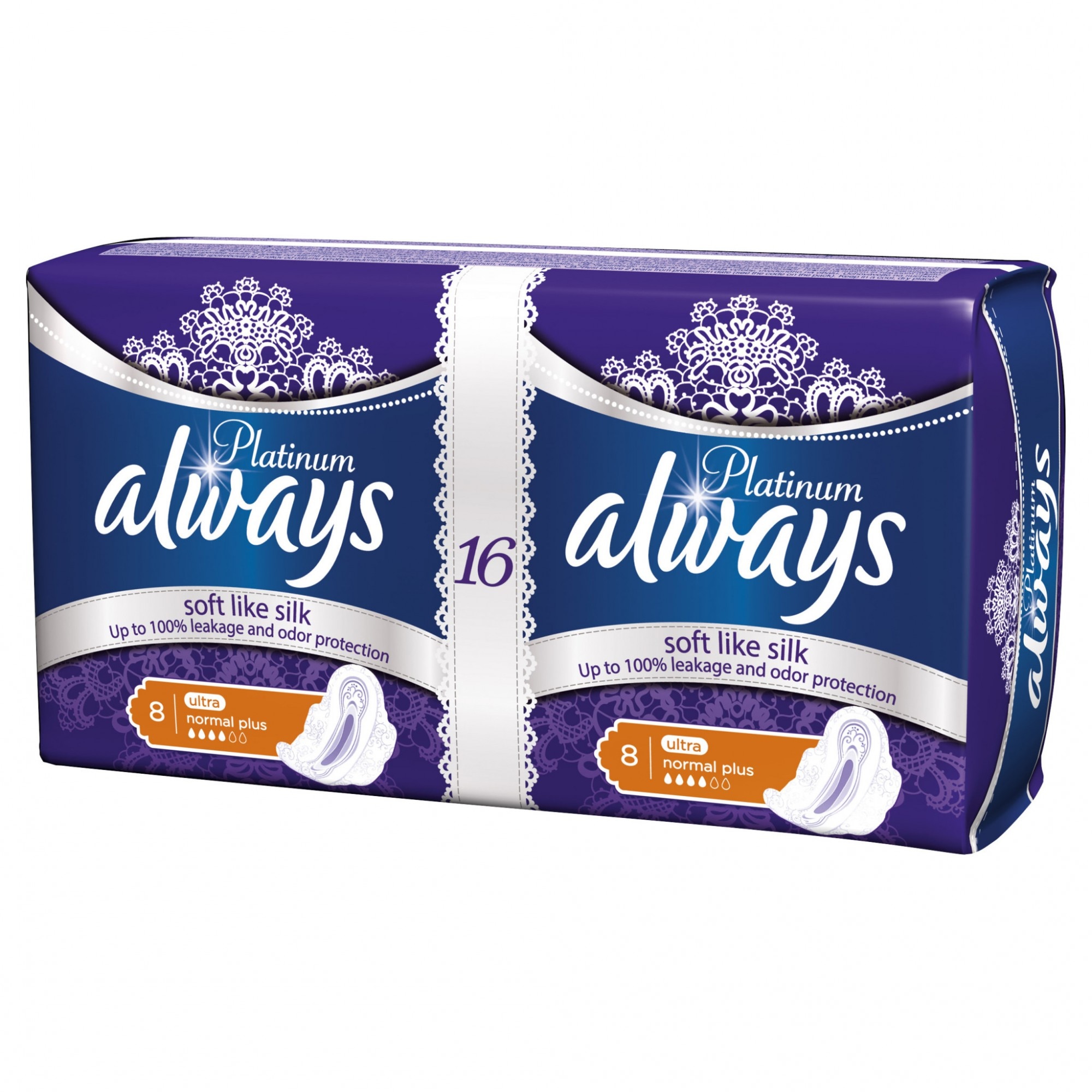 Absorbante Always Platinum Normal Plus Duo, 16 buc - eMAG.ro