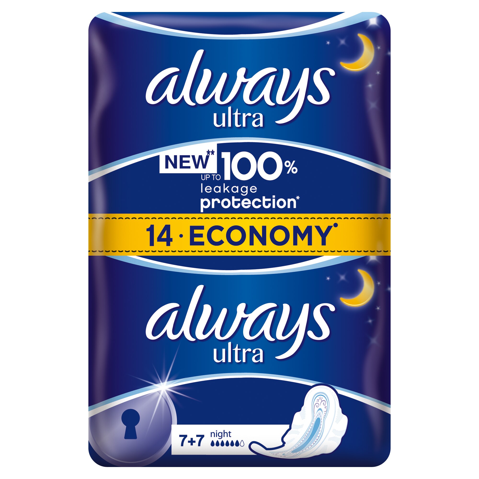 Always Ultra Night Duo Egészségügyi betét, 14 darab - eMAG.hu