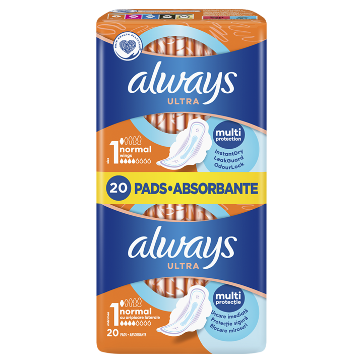 Absorbante Always Ultra Normal Duo Pack, 20 buc - eMAG.ro