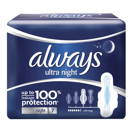 Absorbante Always Ultra Night, 7 buc - eMAG.ro
