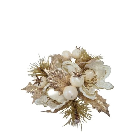 Gyertyagyűrű arany-fehér 15cm - eMAG.hu