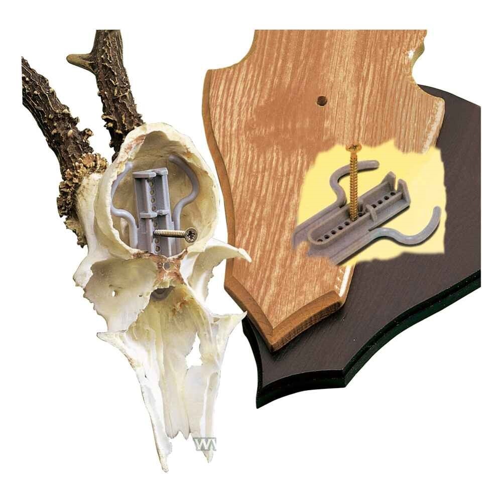 Panoplie caprior cu sistem de fixare, lemn, maro - eMAG.ro