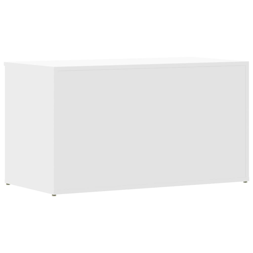 Cufar de depozitare vidaXL, alb, 84x42x46 cm, lemn compozit 22.57 kg ...