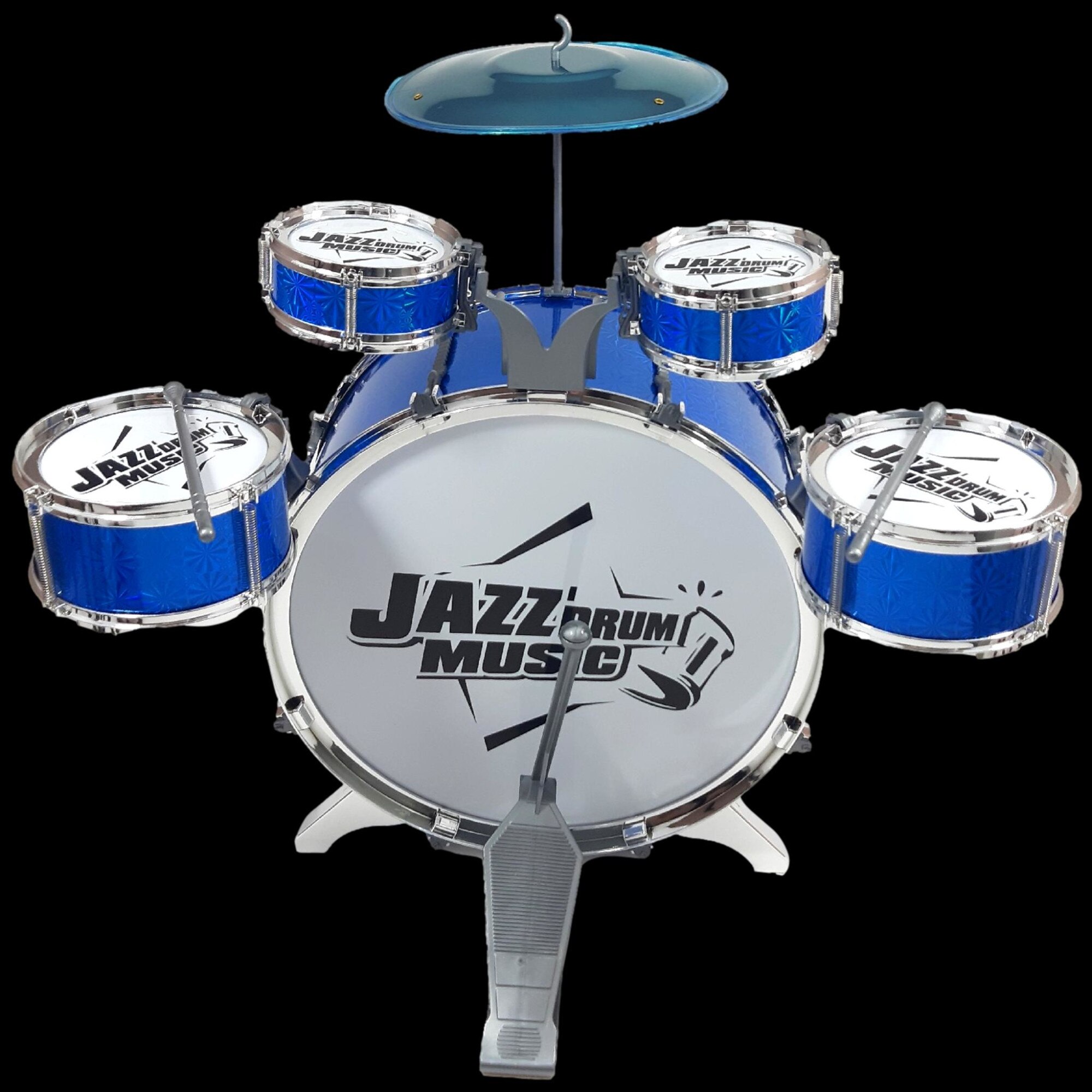 Set de mini tobe pentru copii, 5 tobe si scaunel cu inaltime reglabila ...