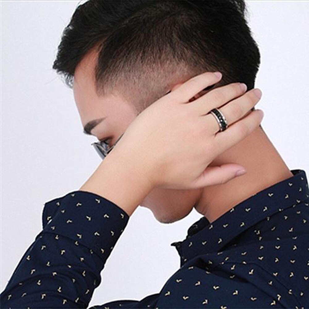 Inel antistres 3753C din otel inoxidabil, Argintiu,10 US, Sic Moda ...