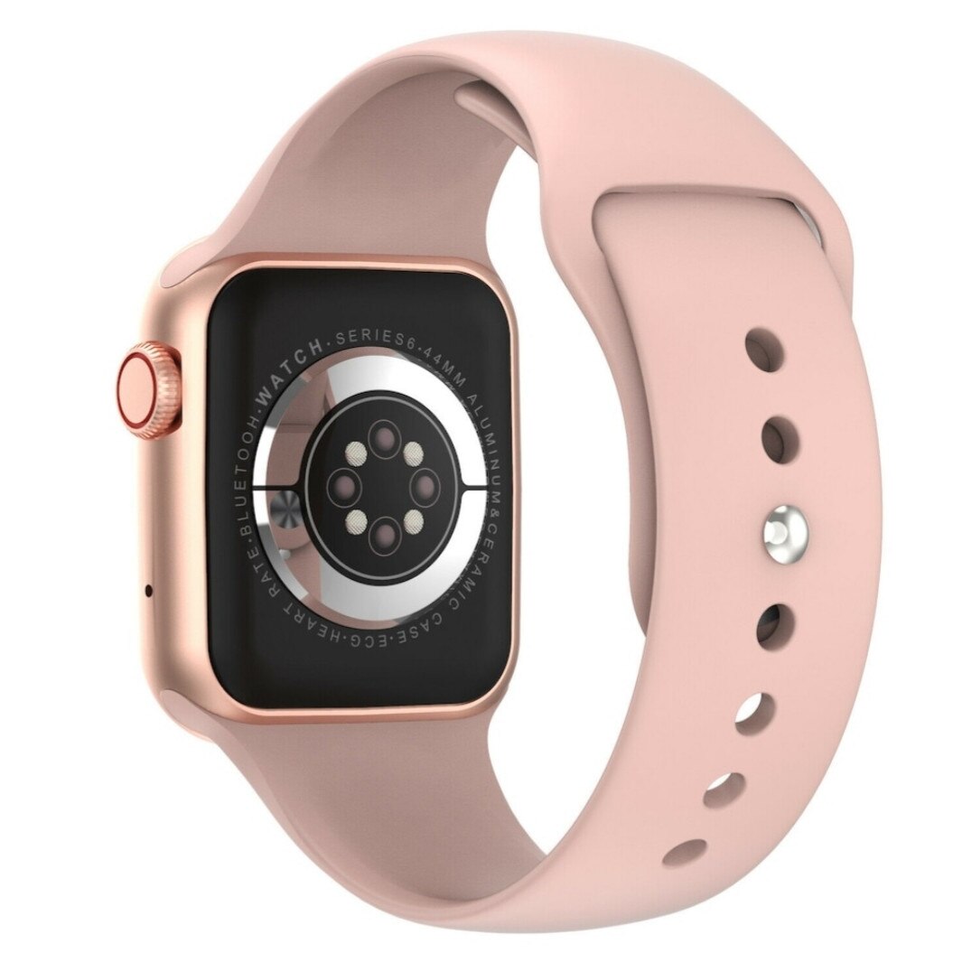 Ceas smartwatch roz, Display Touch Screen 1,54'' Curbat, Notificari ...