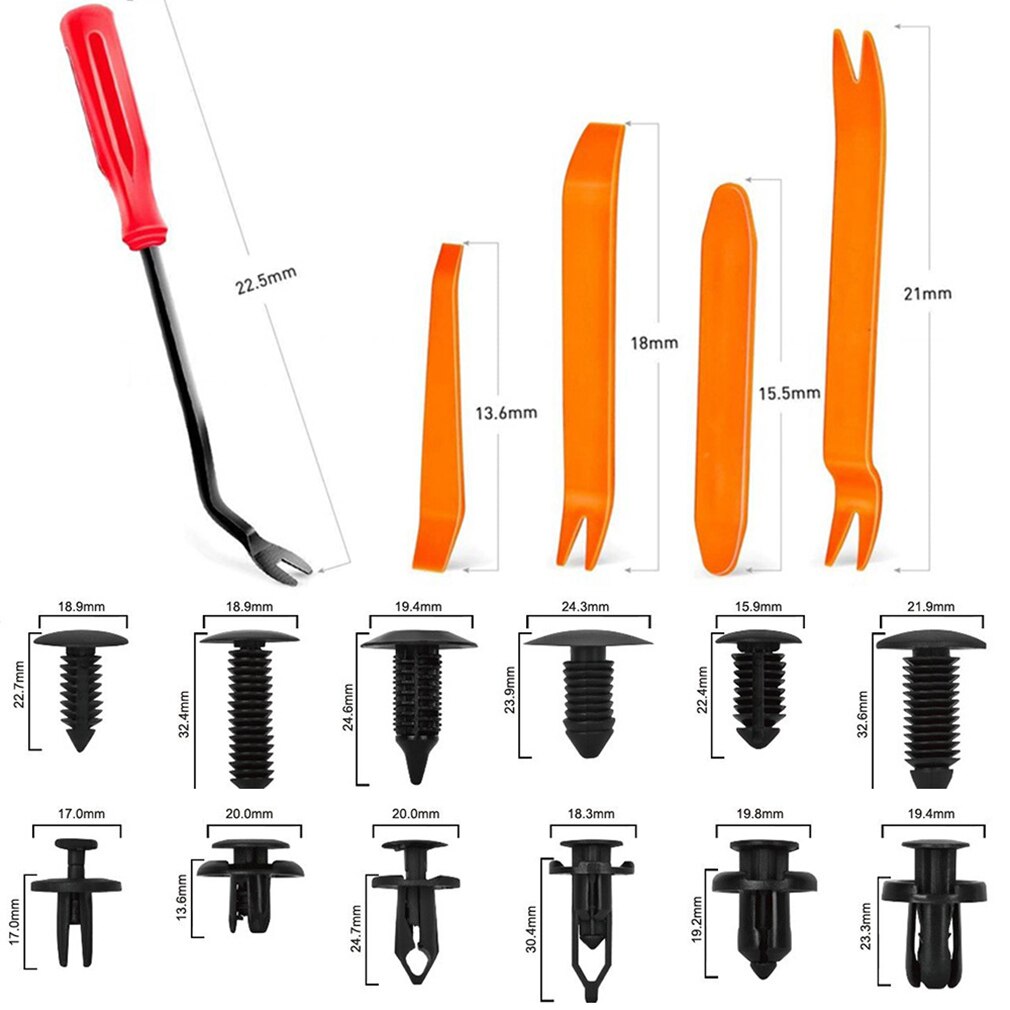 Set 275 clipsuri si scule demontat, GOGOU, pentru interior auto, radio ...