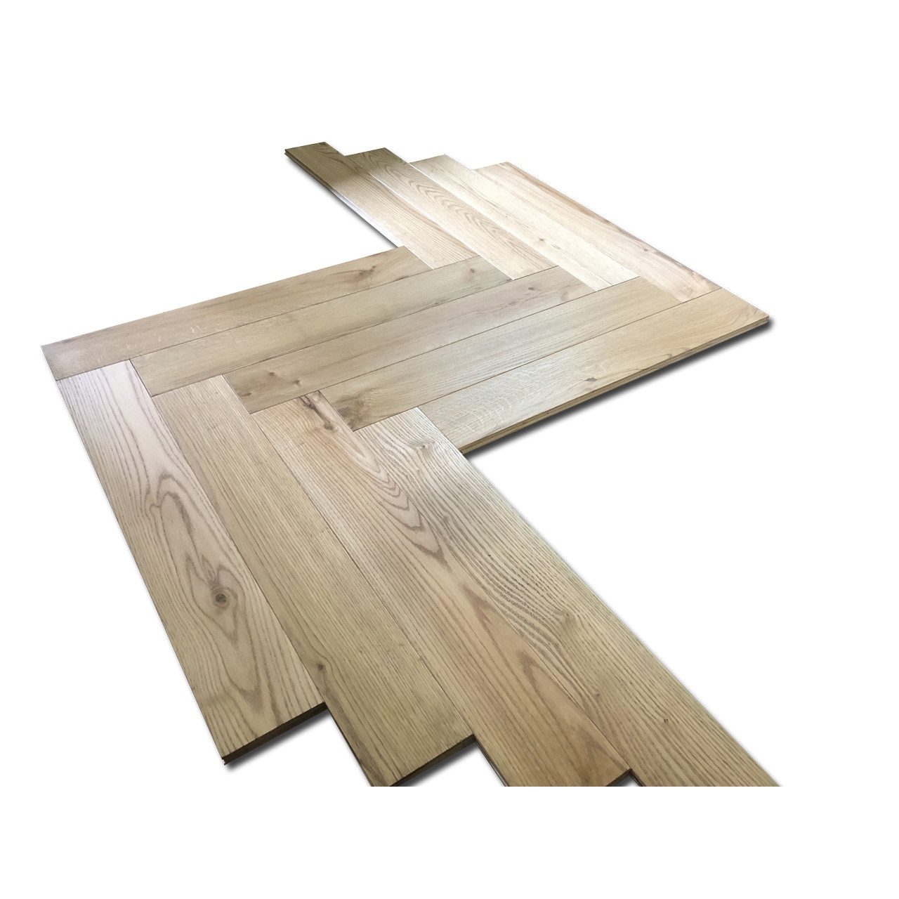 Parchet din lemn masiv de Stejar Herringbone, Forestland, Finisat ...