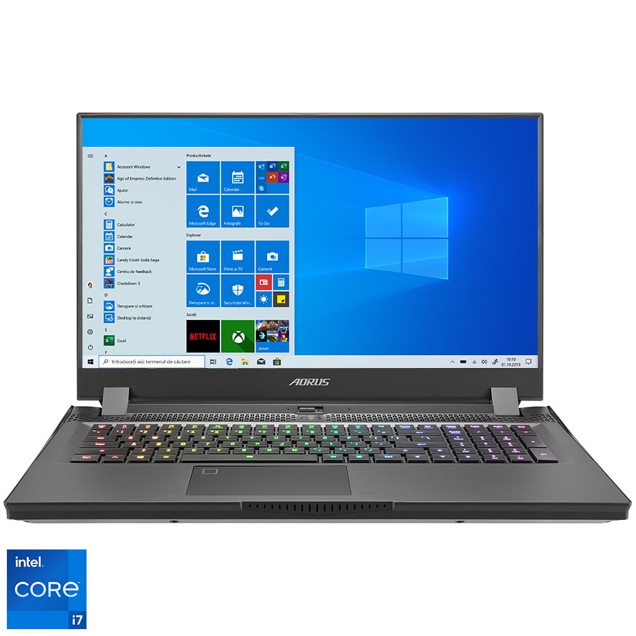 Лаптоп Gaming GIGABYTE AORUS 17G YD, Intel® Core™ i7-11800H, 17.3 ...