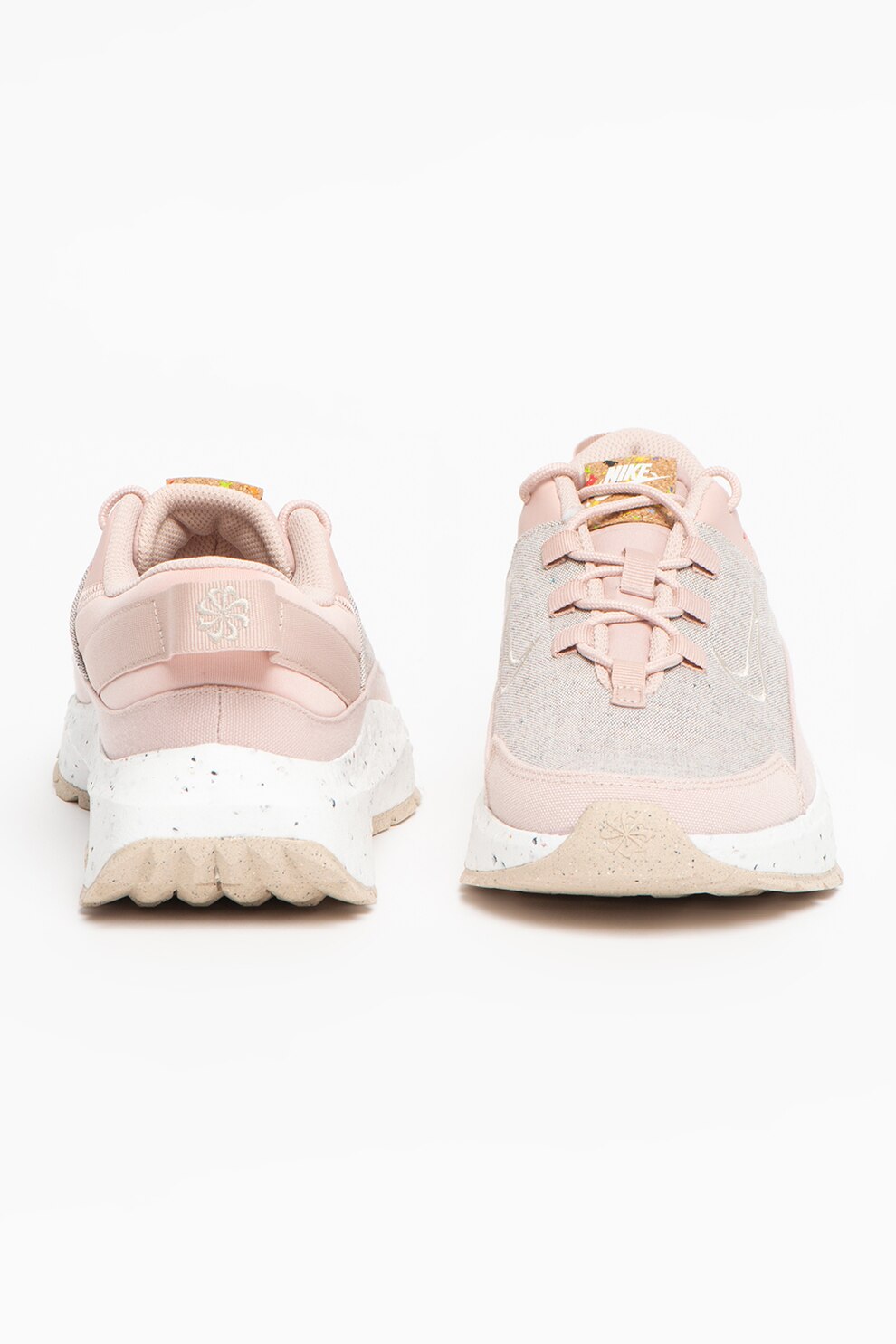 Nike, Pantofi sport low-top cu logo brodat Crater Remixa, roz prafuit ...