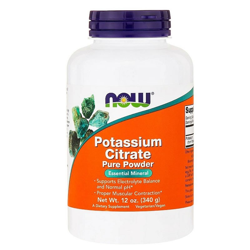 NOW Foods Potasiu Citrat, Pudra pura - 340 grame - eMAG.ro