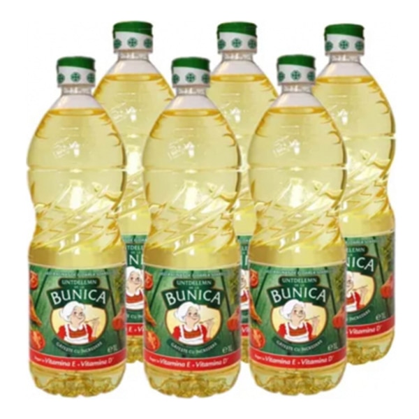 Set Ulei de floarea soarelui Bunica, 1L, 6 Buc/Set - eMAG.ro