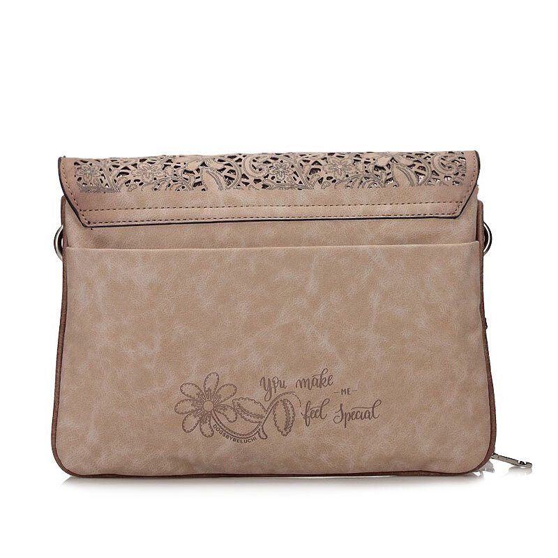 Дамска чанта Dogs By Beluchi La Concha, 26х18х8 см, бежова - eMAG.bg